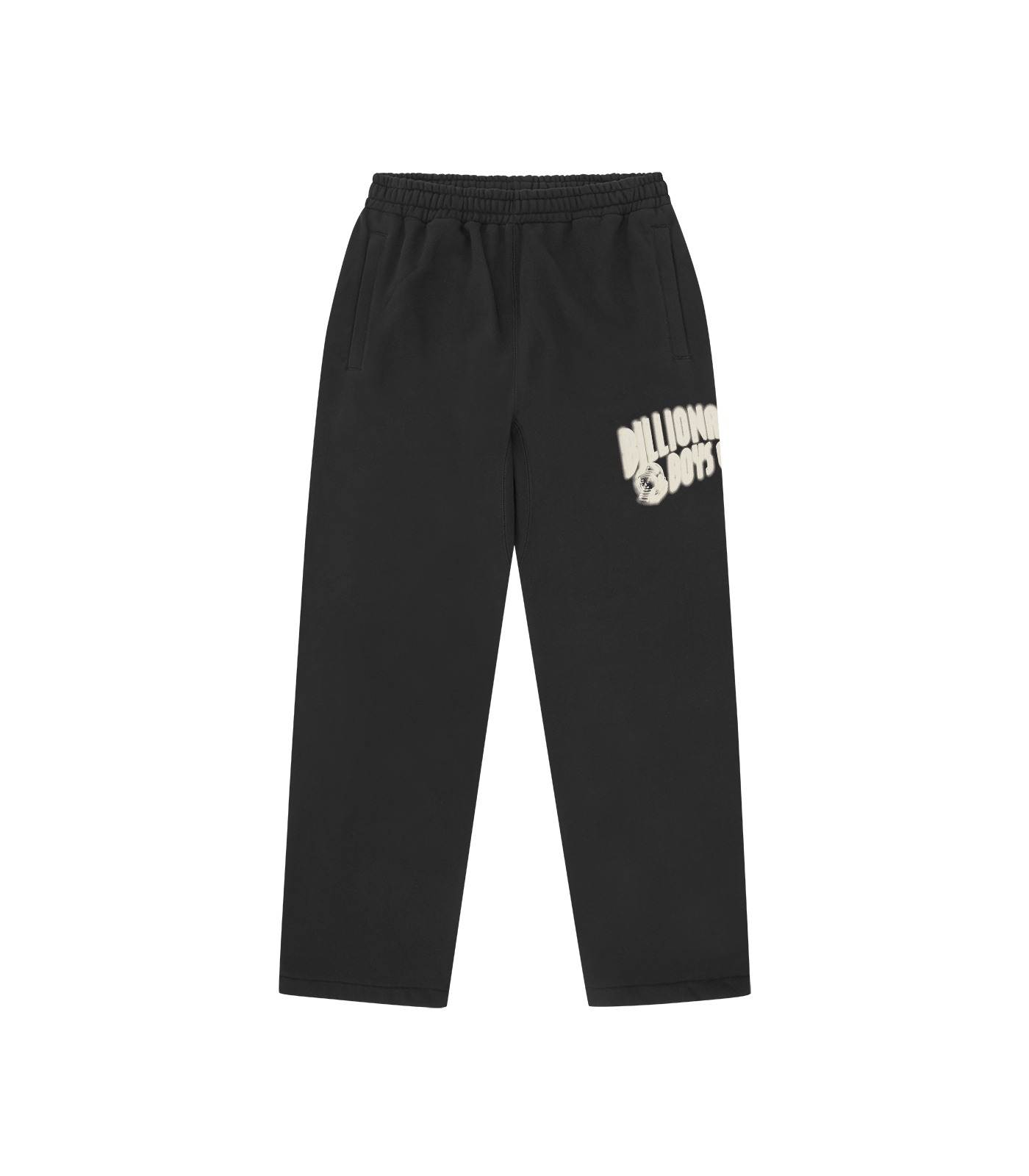 DISTORTED ARCH LOGO STRAIGHT LEG SWEATPANTS - BLACK – Billionaire Boys Club