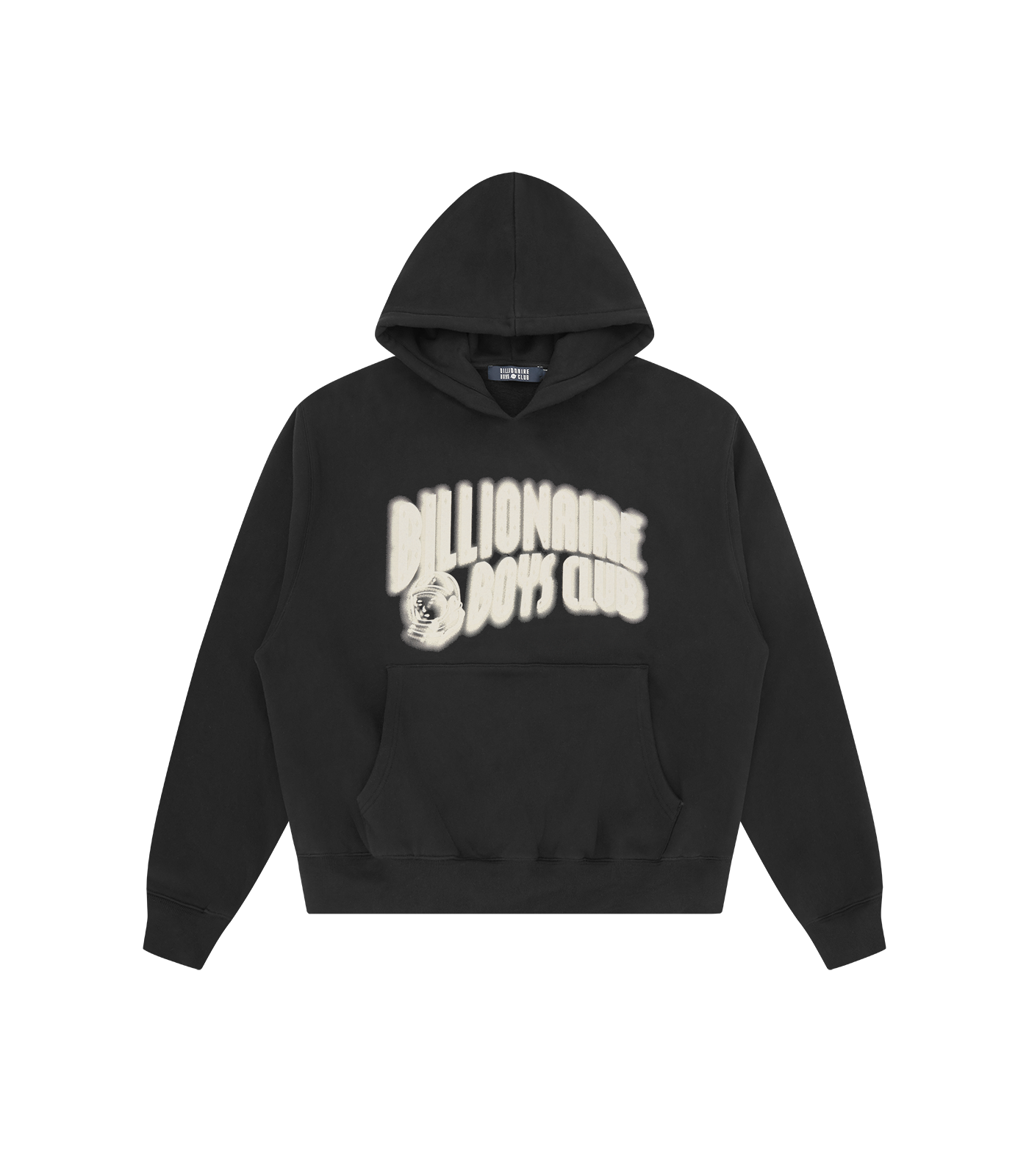 DISTORTED ARCH LOGO OVERSIZED POPOVER HOOD - BLACK – Billionaire Boys Club